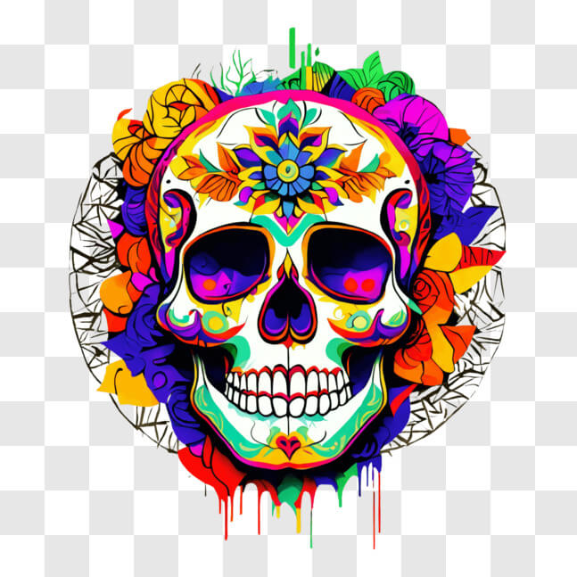 Download Colorful Sugar Skull for Dia de los Muertos (Day of the Dead ...