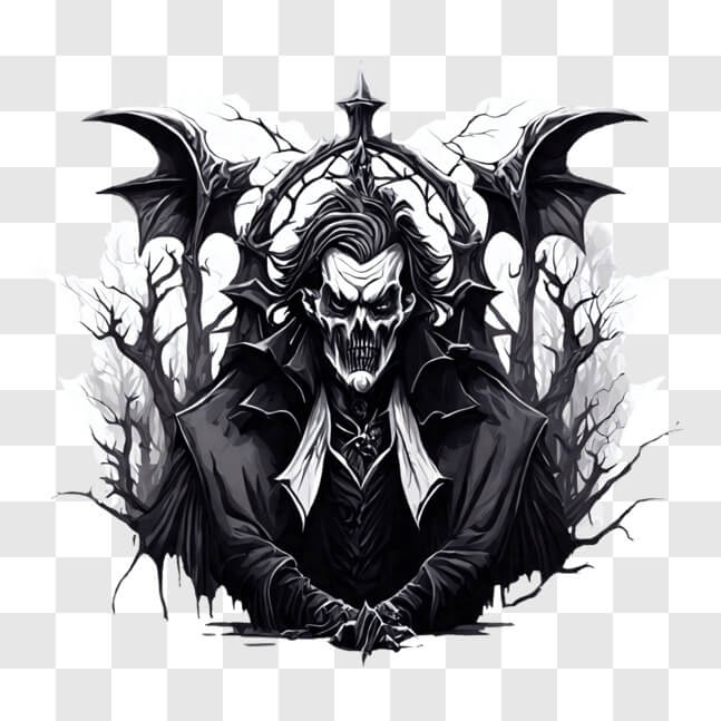 Download Dark Gothic: Gothic Demon with Bat Wings in the Woods PNGs ...
