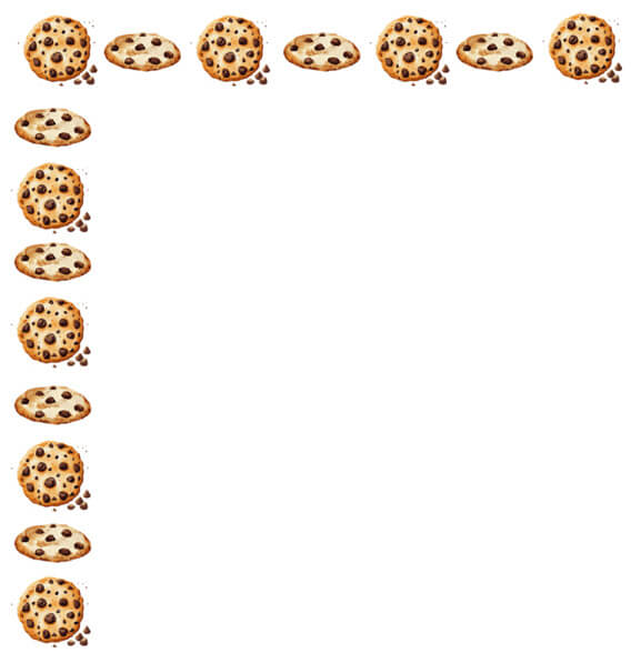 Download Assorted Cookie Shapes on Black Background Borders & Corners ...