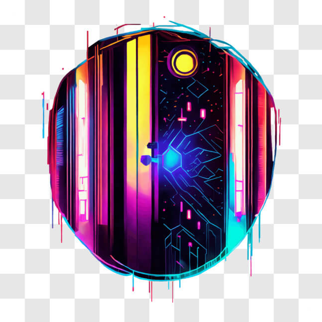 Download Colorful Abstract Design with Neon Lights and Geometric Shapes ...