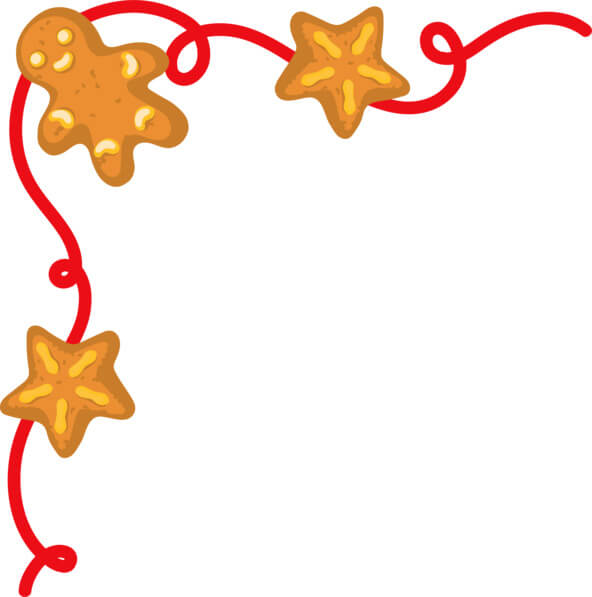 Download Holiday Gingerbread Cookie and Star Border Frame Borders ...