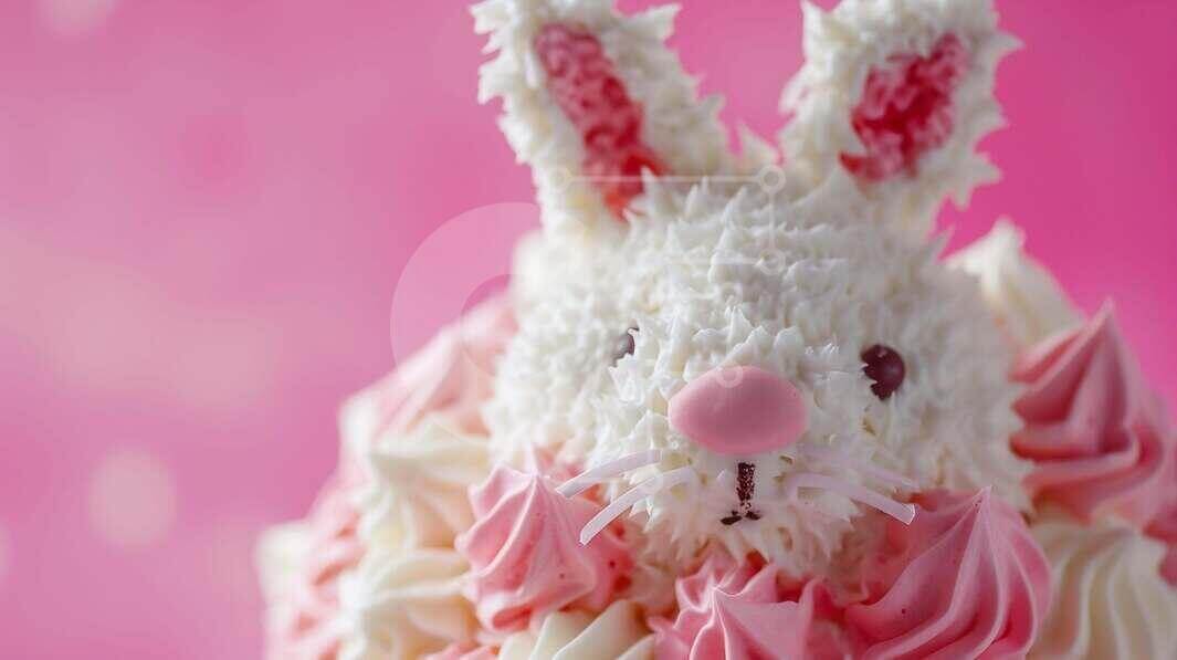 Adorable Bunny-shaped Cake for Special Occasions stock photo | Creative ...