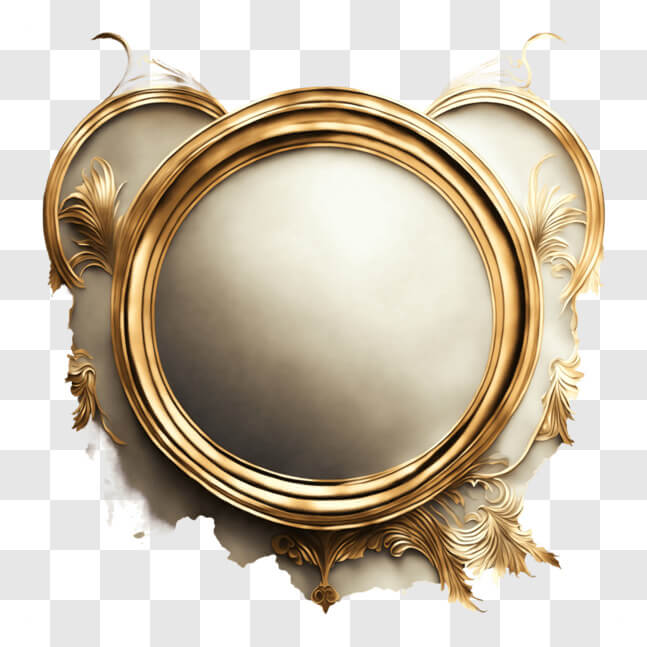 Download Vintage Ornate Gold Frame with Torn Paper PNGs Online ...