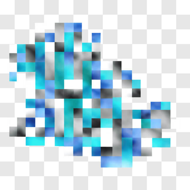 Descarga Cuadrado pixelado de Minecraft con colores azul y blanco PNGs ...
