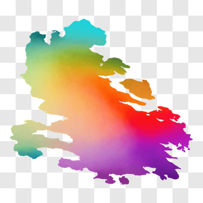 Download Colorful Map of Crete, Greece PNGs Online - Creative Fabrica