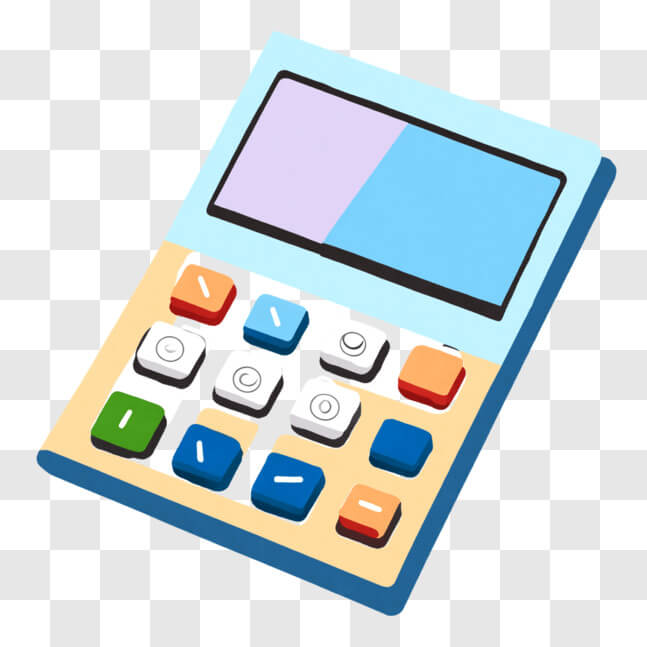 Download Colorful Calculator Illustration with Buttons PNGs Online ...