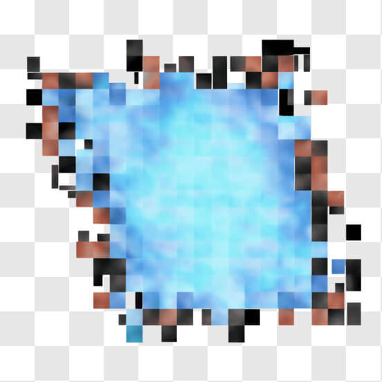 Download Pixelated Ice Block Font in Minecraft PNGs Online - Creative ...