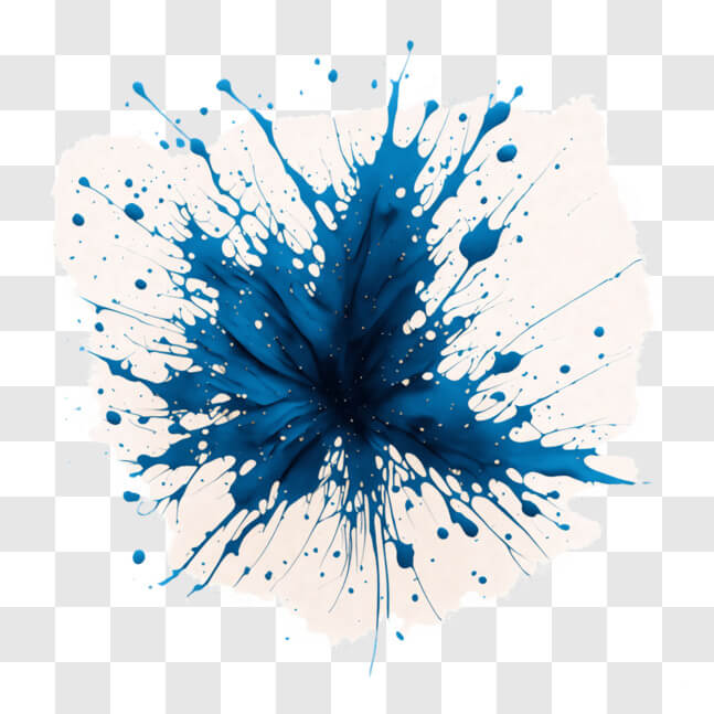 Download Blue Paint Splatter Abstract Artwork PNGs Online - Creative ...