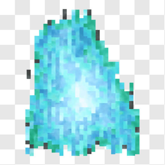 Download Pixelated Ice Block Font in Minecraft PNGs Online - Creative ...