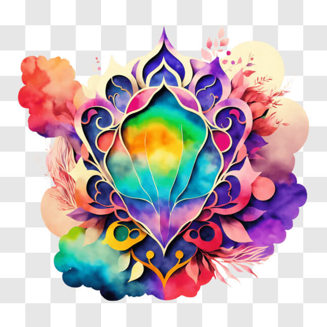 Download Colorful Abstract Floral Design for Meditation and Spiritual ...