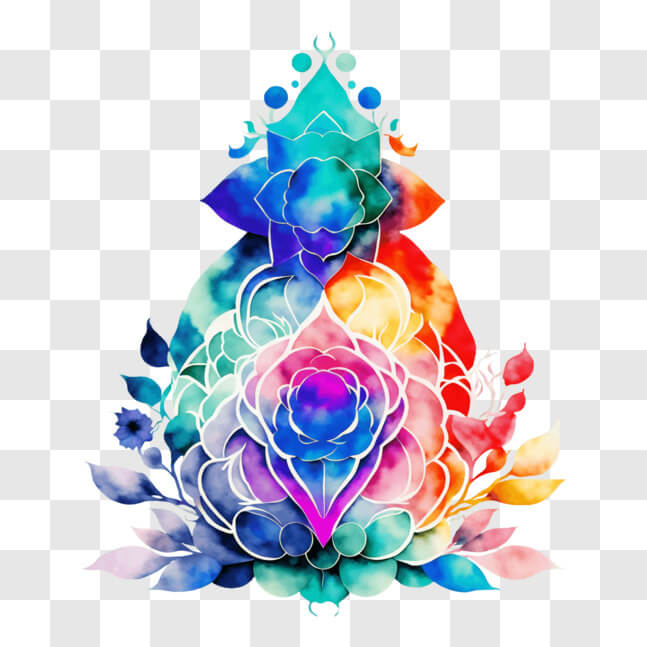Download Colorful Floral Design for Meditation and Spiritual Purposes ...