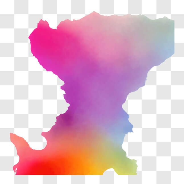 Download Colorful Map of Colombia PNGs Online - Creative Fabrica