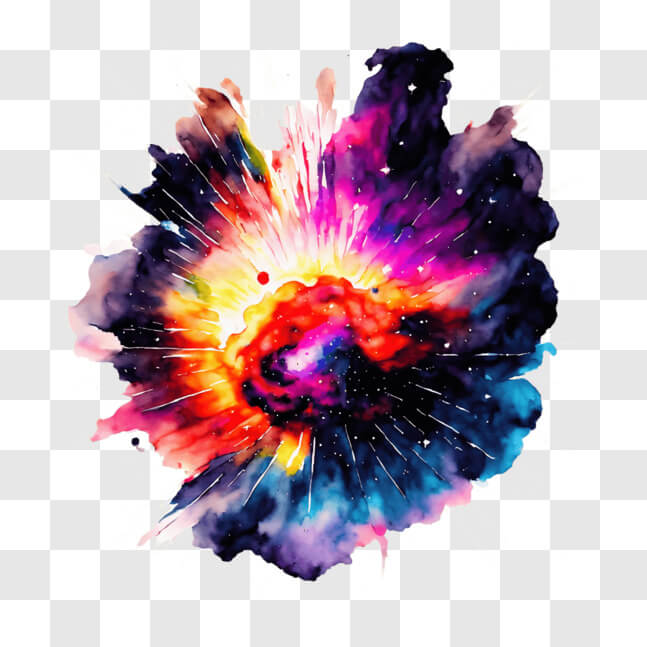 Download Colorful Explosion in Space and the Universe PNGs Online ...