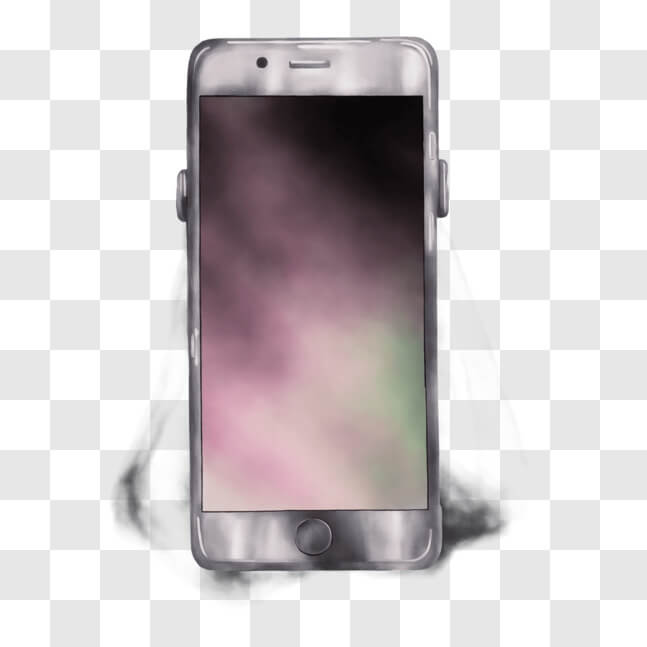 Download Floating Smartphone Covered in Pink, Purple, and Green Liquid ...