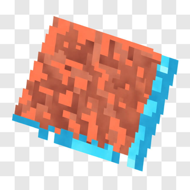 Download Minecraft Building Block with Orange Background and Blue ...