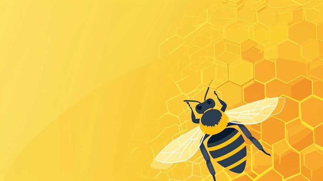 Download Bee in Honeycomb with Pollen Cells Background Backgrounds ...