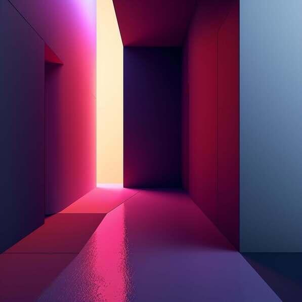 Download Abstract Hallway with Pink, Purple, and Blue Lights ...