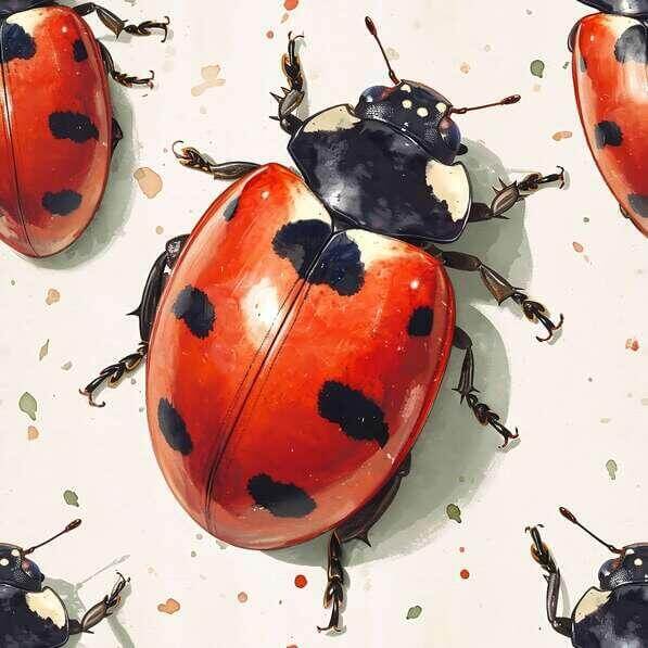 Download Red Ladybug Seamless Pattern Patterns Online - Creative Fabrica