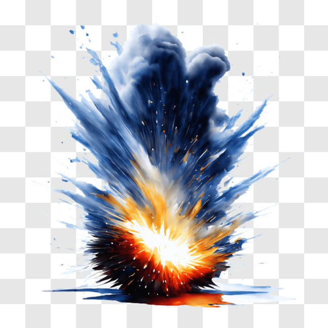 Download Underwater Explosion with Blue and White Clouds PNGs Online ...