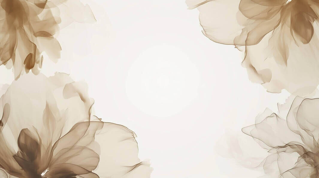 Download Witte achtergrond met bruine en beige bloemen Achtergronden ...