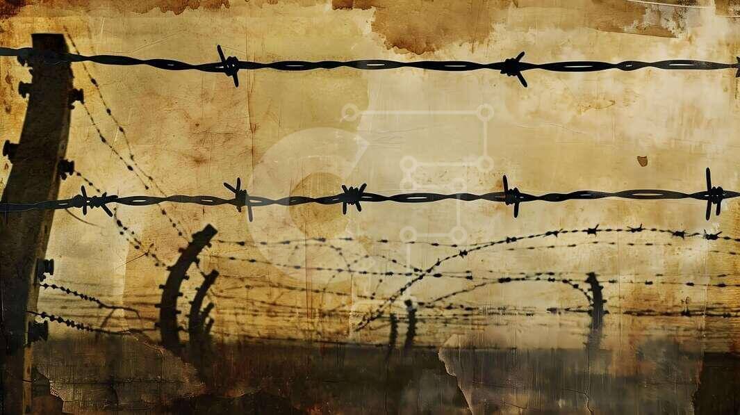Intricate Barbed Wire Painting stock photo | Creative Fabrica
