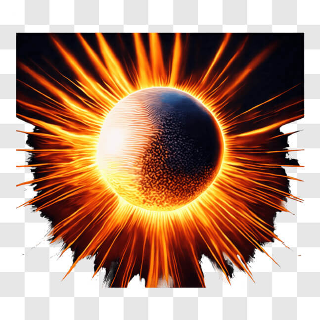 Descarga Sol ardiente con llamas PNGs En Línea - Creative Fabrica