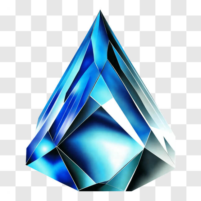 Download Blue Diamond-Shaped Glass or Crystal Object PNGs Online ...
