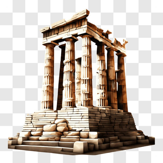 Download Ancient Parthenon in Greece with Stone Columns PNGs Online ...
