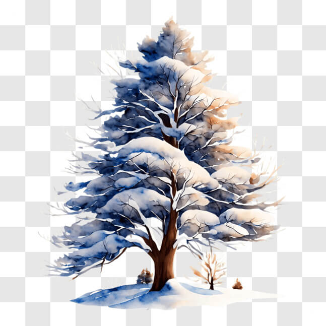 Watercolor Winter Tree PNG - Download Free & Premium Transparent ...