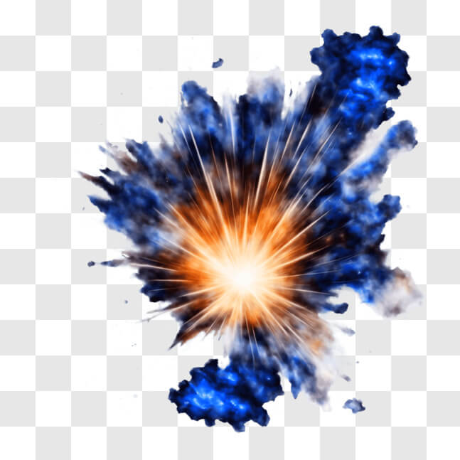 Download Blue, Orange, and White Explosion in Space PNGs Online ...