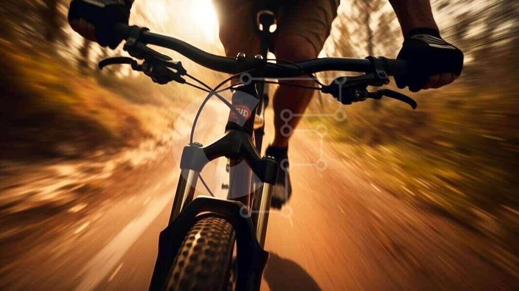 Exploring Nature on a Bicycle stock photo | Creative Fabrica