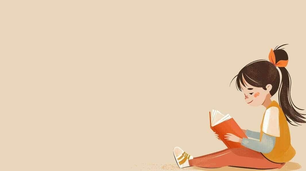 Download Young Girl Reading an Illustrated Book Backgrounds Online ...