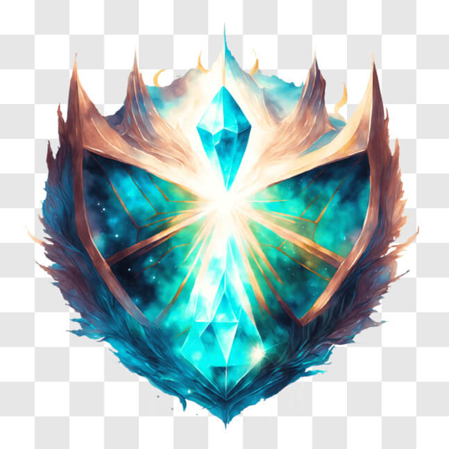 Download Emerald Shield with Ice and Snow Motif PNGs Online - Creative ...