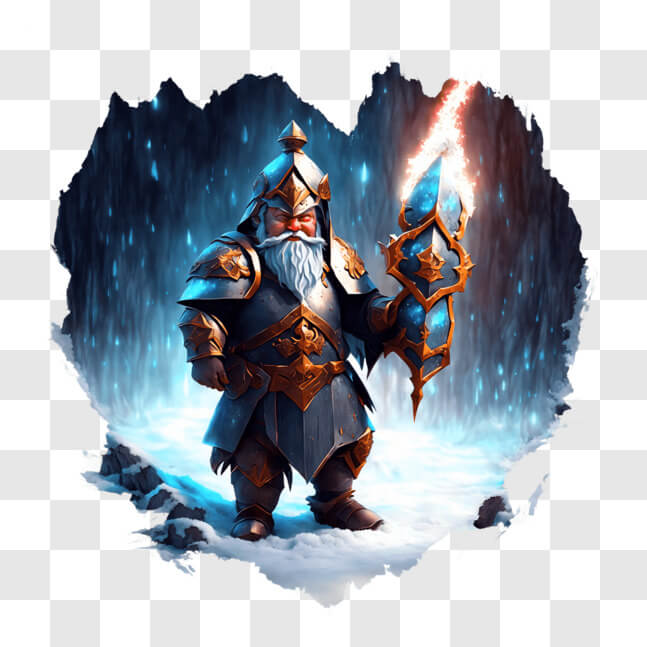 Download Fantasy Elf or Dwarf Character in Winter Setting PNGs Online ...