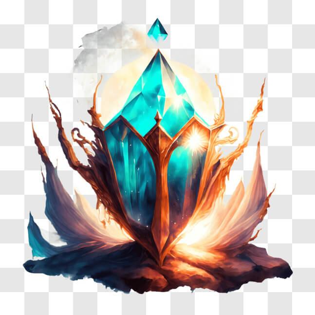 Download Fantasy-themed Artwork with Intricately Designed Crystal PNGs ...