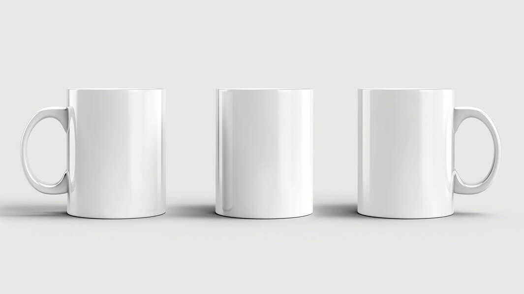 Download White Coffee Mugs Mock-up on Grey Background Mockups Online ...