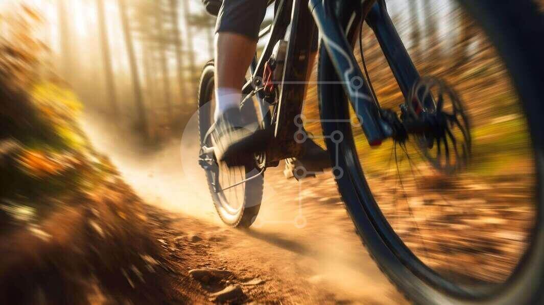 Enjoy the Outdoors: Person Riding Bicycle in the Woods stock photo ...