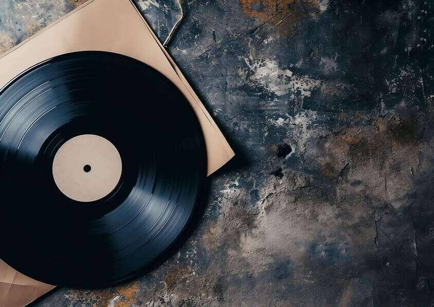 Download Vinyl record on brown paper bag Mockups Online - Creative Fabrica