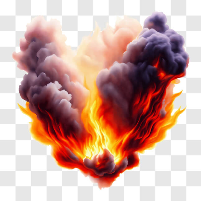 Download Colorful Heart-shaped Fire Illustration for Love and Romance ...