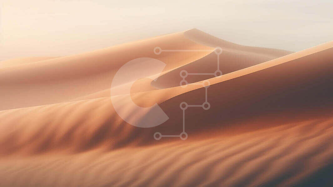 Desert Landscape with Sand Dunes and iPhone stock photo | Creative Fabrica
