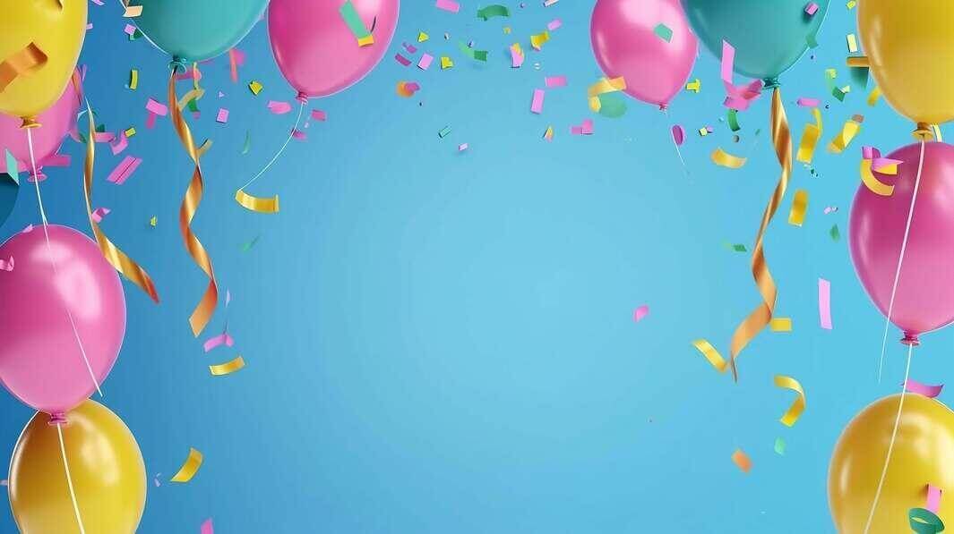 Download Colorful Balloons and Confetti Celebration Image Backgrounds ...