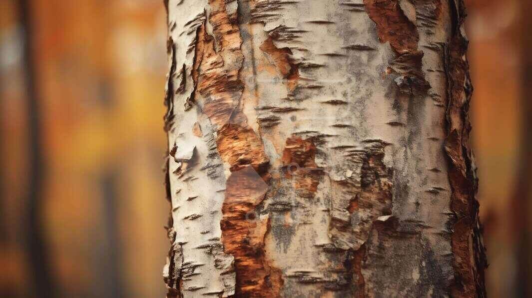 Birch Tree Trunk Close-Up in Autumn stock photo | Creative Fabrica