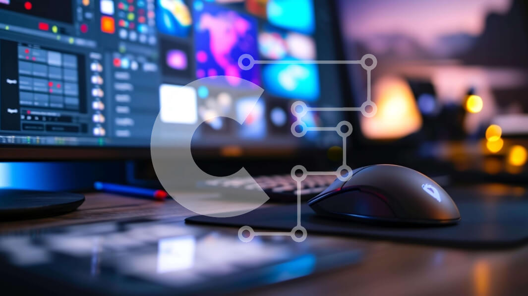 Download Computer Monitor, Mouse, and Keyboard on Desk Stockphotos ...