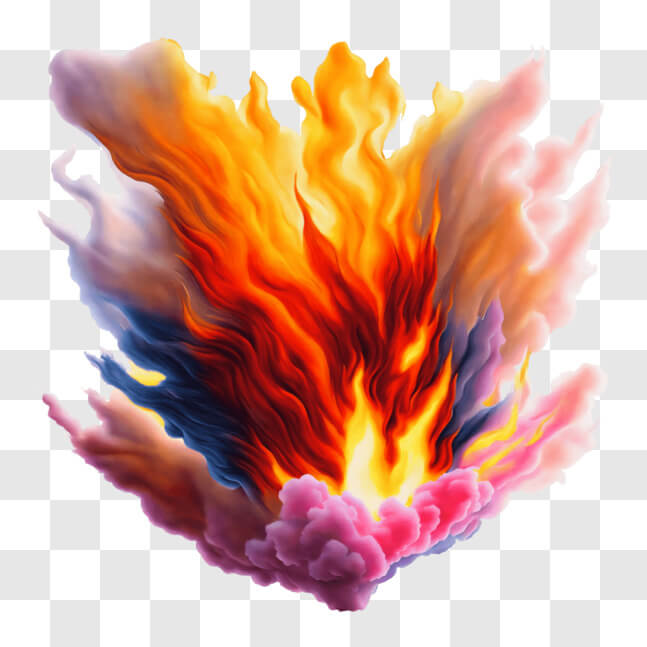 Download Colorful Nature-inspired Abstract Fire Explosion PNGs Online ...