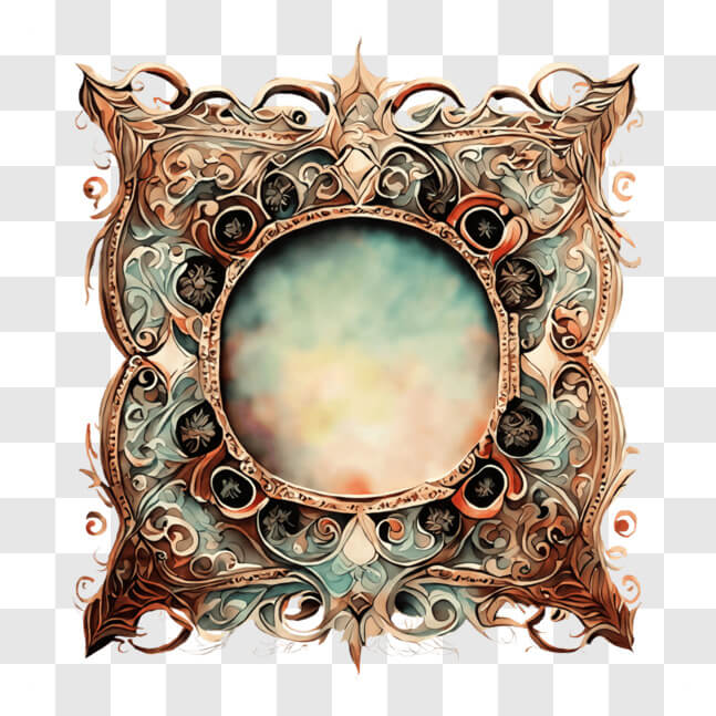 Download Ornate Decorative Frame with Intricate Details PNGs Online ...