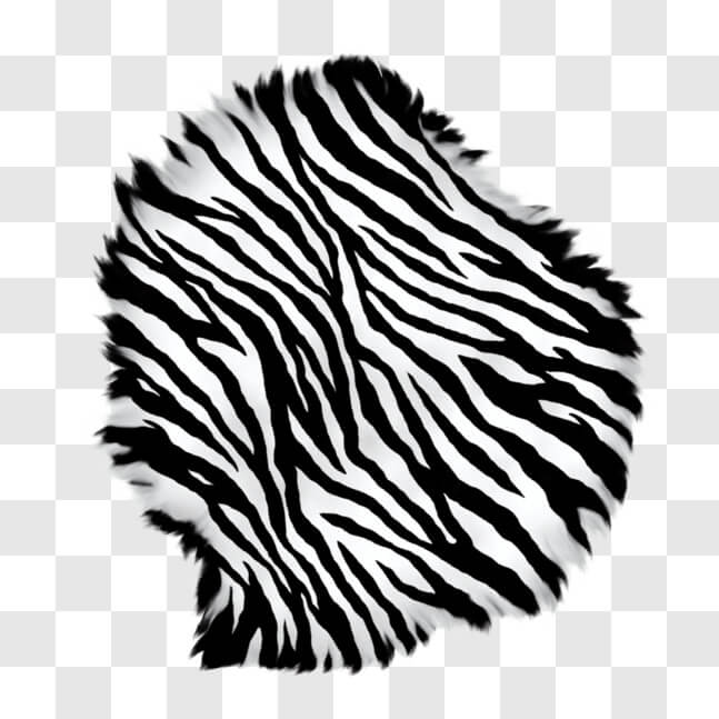 Download Black and White Zebra Print Rug for Decorative Purposes PNGs ...
