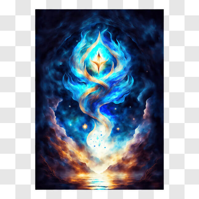 Download Intricate Pokemon Painting in Blue and Purple PNGs Online ...