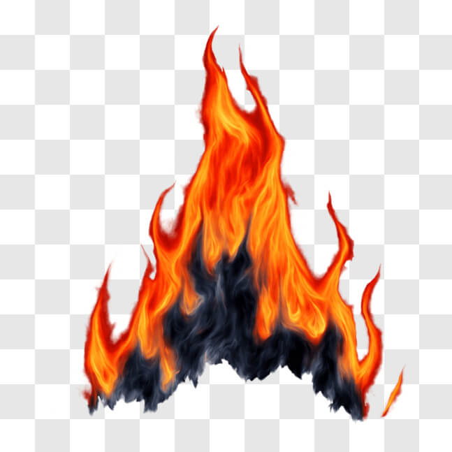 Download Triangle-shaped Fire Flames on Black Background PNGs Online ...