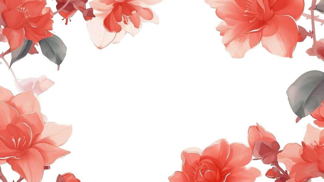 Download Red Flower Frame Arrangement for Floral Art Backgrounds Online ...