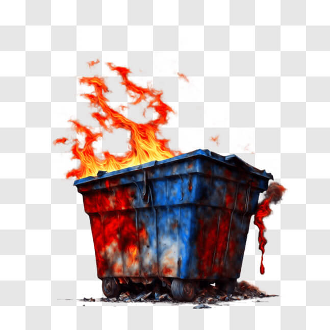 Download Hazardous Waste Fire in a Trash Can PNGs Online - Creative Fabrica